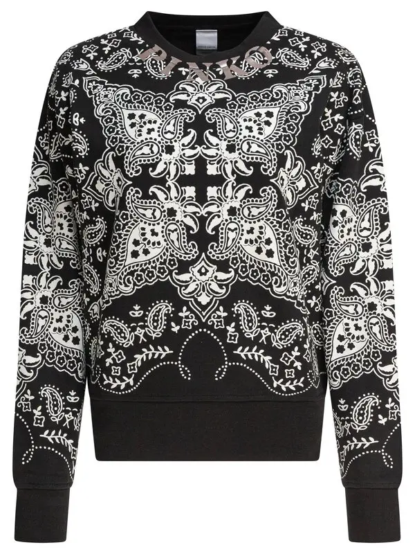 Pinko Printed Cotton Sweatshirt - Black