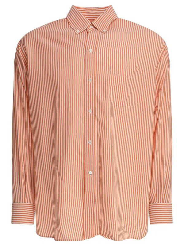 BEAMS Wool Stripe Shirt