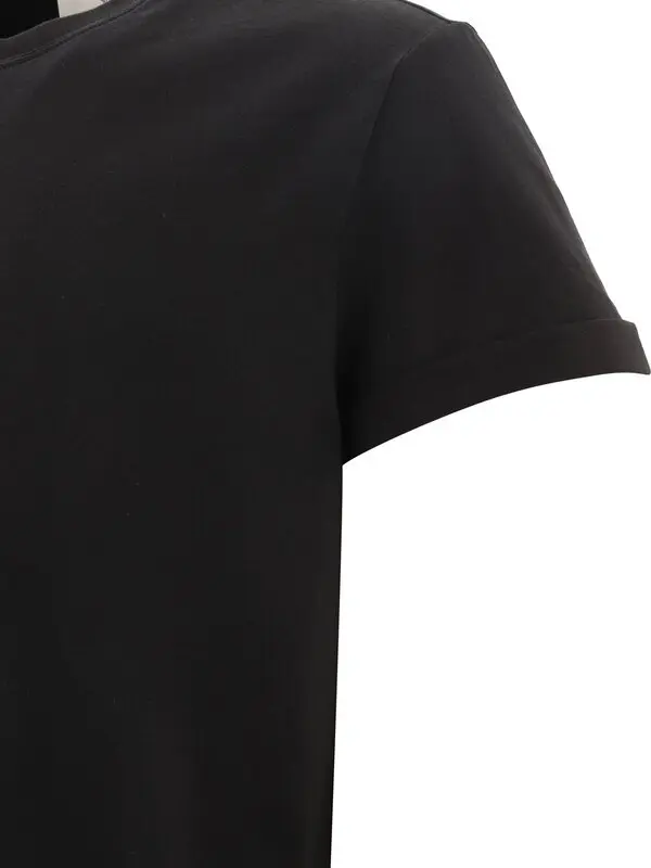 GOLDEN GOOSE Cotton Crewneck T-shirt With Distressed Treatment