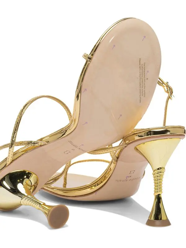 Studio Amelia Helix 90mm Heeled Sandals - Gold