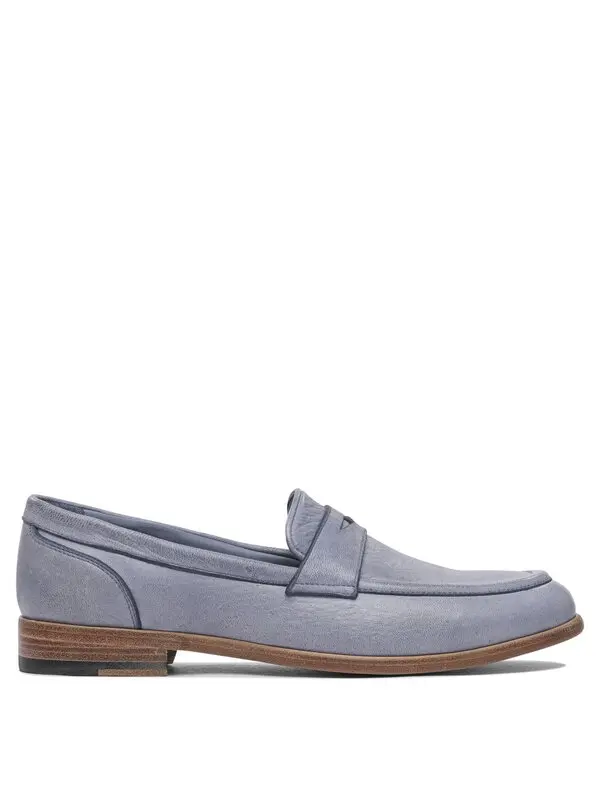 STURLINI Leather Loafers - Light Blue