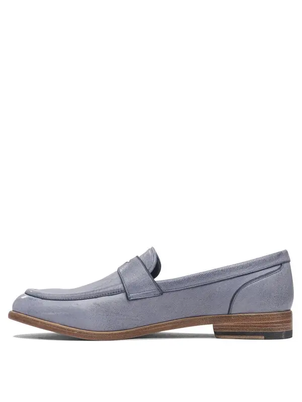 STURLINI Leather Loafers - Light Blue