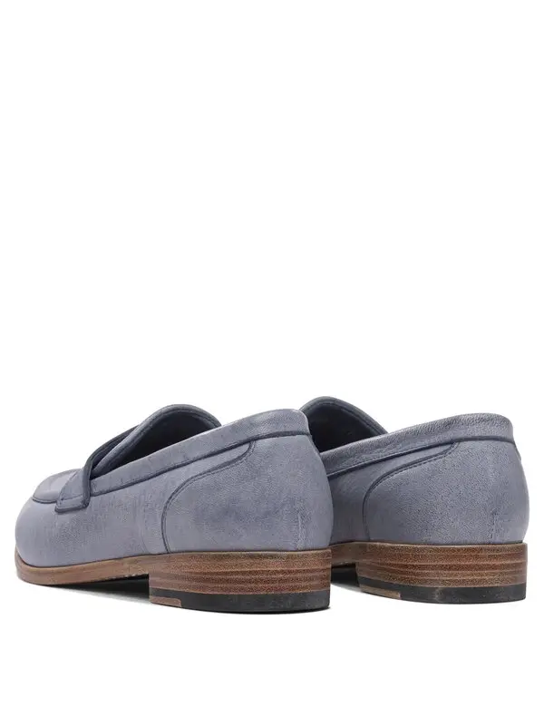STURLINI Leather Loafers - Light Blue