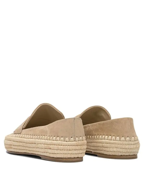 PALOMA BARCELO Billie Suede Loafers - Beige