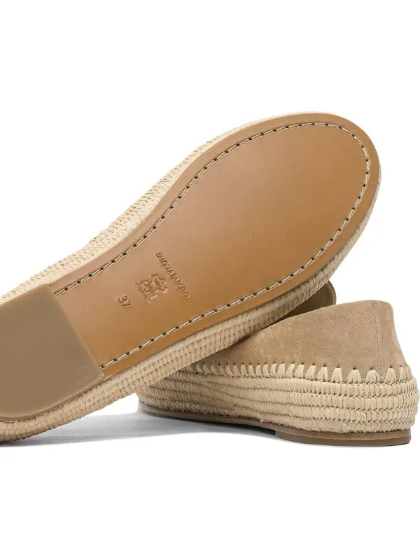 PALOMA BARCELO Billie Suede Loafers - Beige