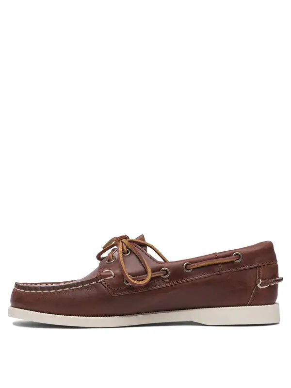 SEBAGO Lace-up Leather Loafers - Brown