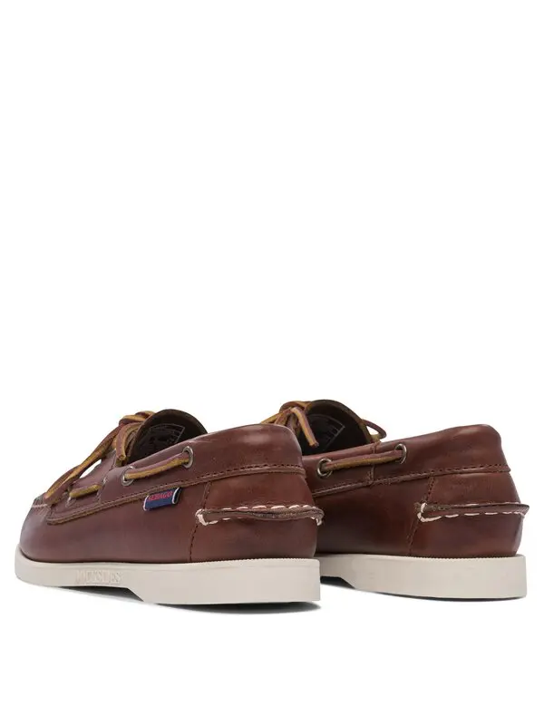 SEBAGO Lace-up Leather Loafers - Brown