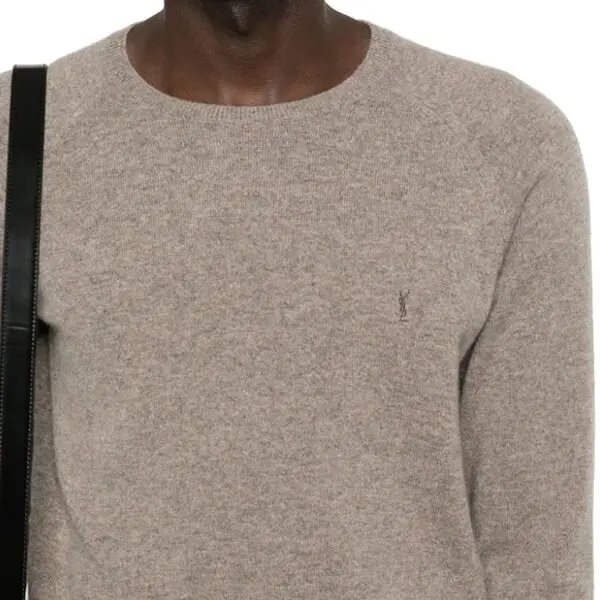 Saint Laurent Cassandre C Mere Sweater - Brown