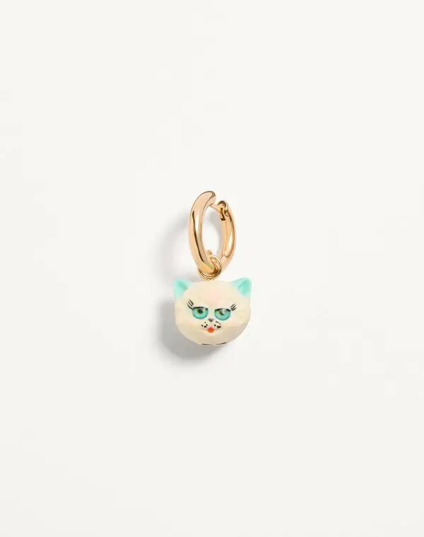 Valentino Garavani Le Chat De La Maison Single Earring - Gold/multicolour