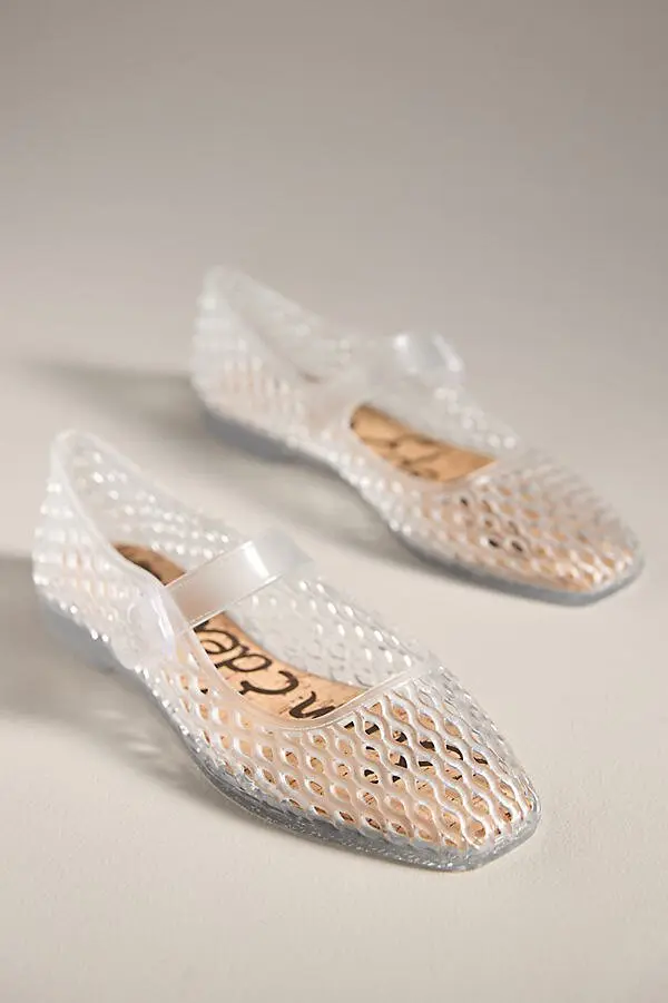 Sam Edelman Michaela Mary Jane Jelly Flats - Clear