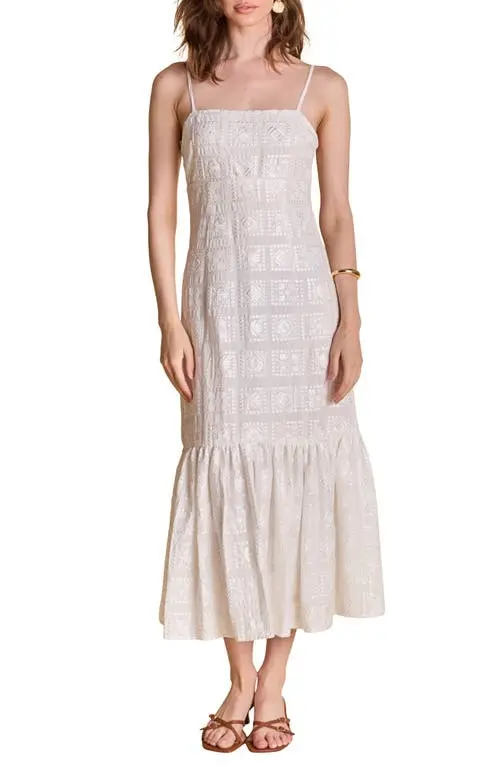 Endless Rose Embroidered Sequin Sleeveless Maxi Dress - White