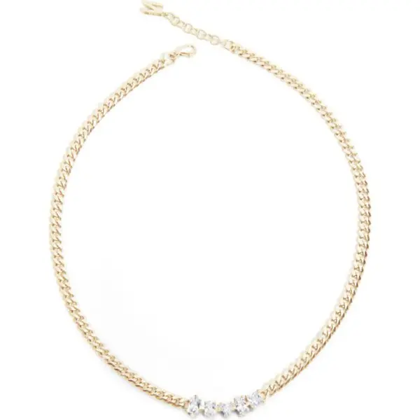 NICKHO REY Carrie Crystal Necklace - White/gold