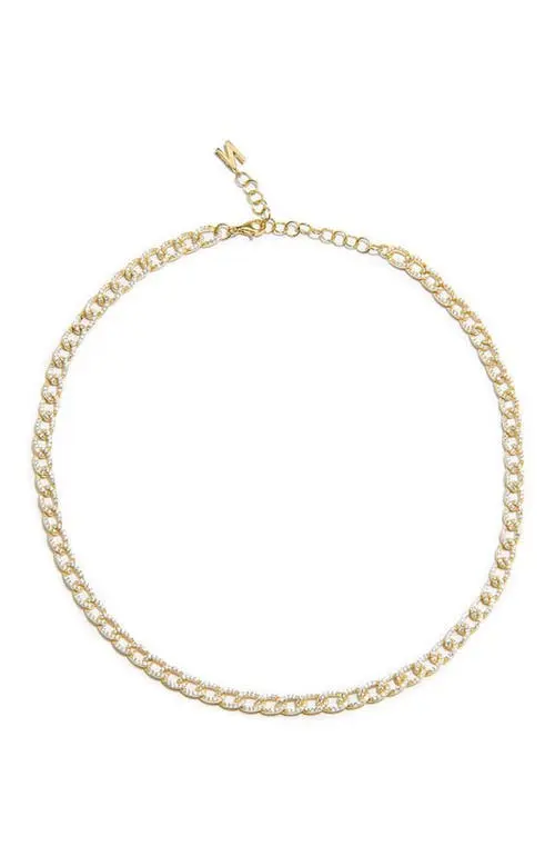 NICKHO REY Olga Crystal Link Necklace - White/gold