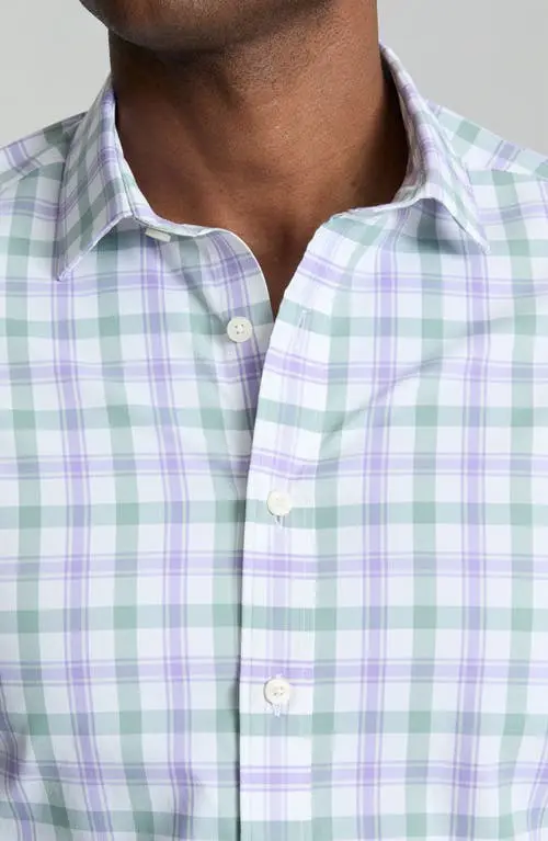UNTUCKIT Winwood Check Performance Button-up Shirt - Purple