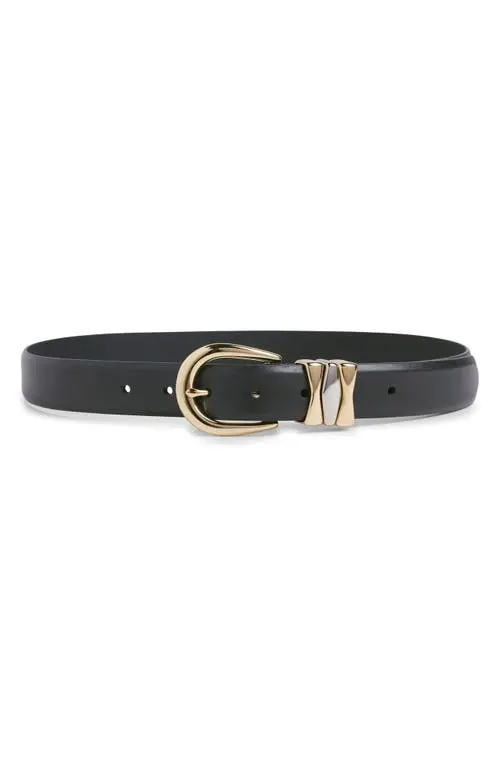 FAVORITE DAUGHTER The William Split Decision Leather Belt - Black