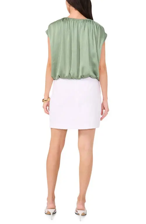 Vince Camuto Textured Satin Bubble Top