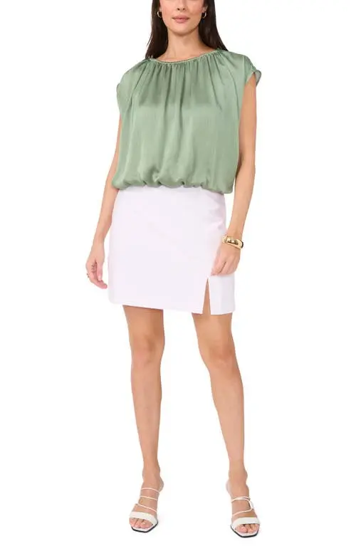 Vince Camuto Textured Satin Bubble Top