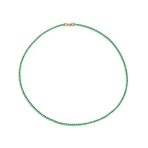 NICKHO REY Tish Tennis Necklace - Emerald/gold