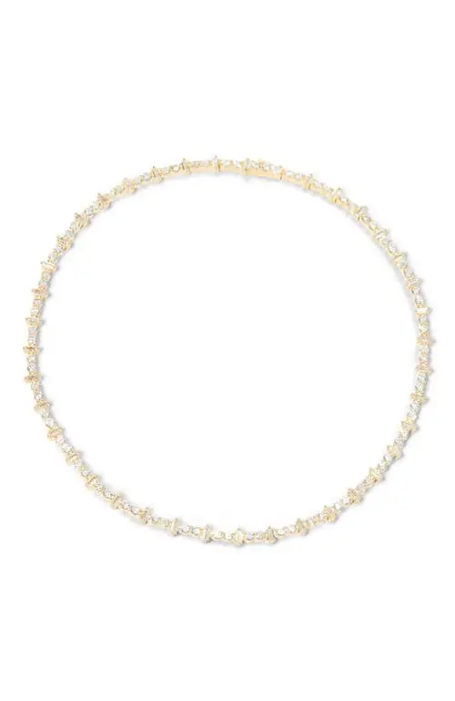 NICKHO REY Mila Crystal Necklace - White/gold