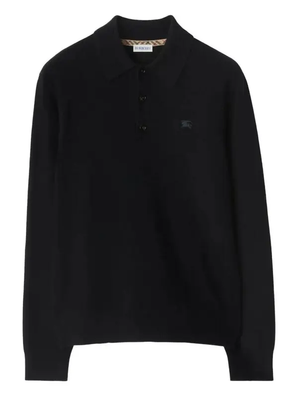 Burberry Long-sleeve Cashmere Blend Polo Shirt