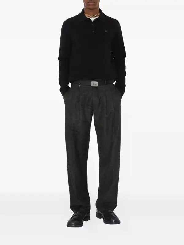 Burberry Long-sleeve Cashmere Blend Polo Shirt