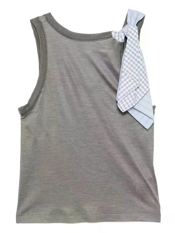 Toga Tank Top With Scarf Detail - Grey