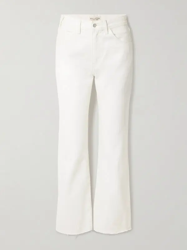 NILI LOTAN Calla High-rise Straight-leg Jeans - Neutrals