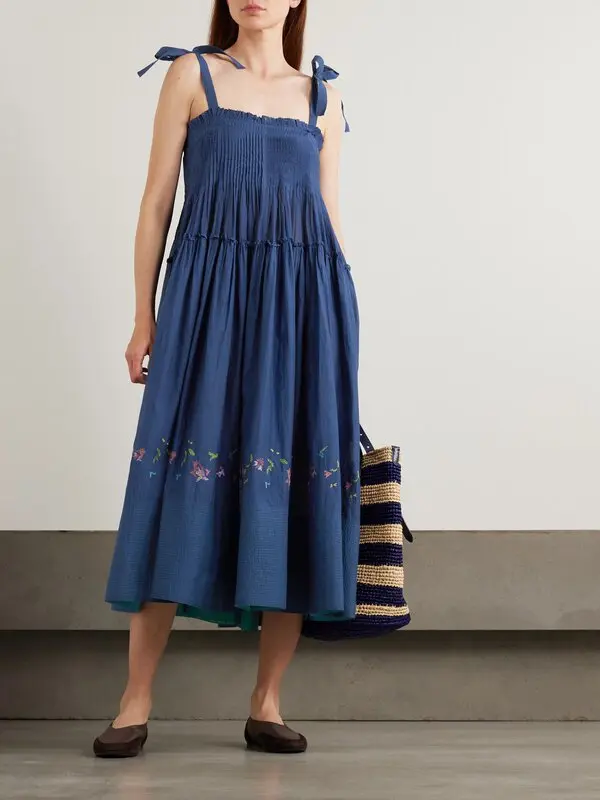riley embroidered midi dress Riley Dress main image 0