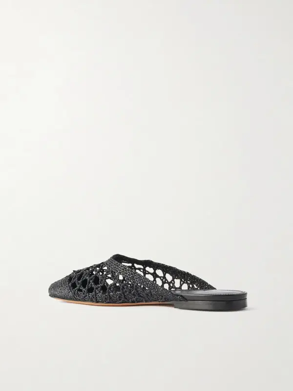 EMME PARSONS Woven Raffia Mules