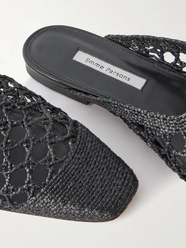 EMME PARSONS Woven Raffia Mules