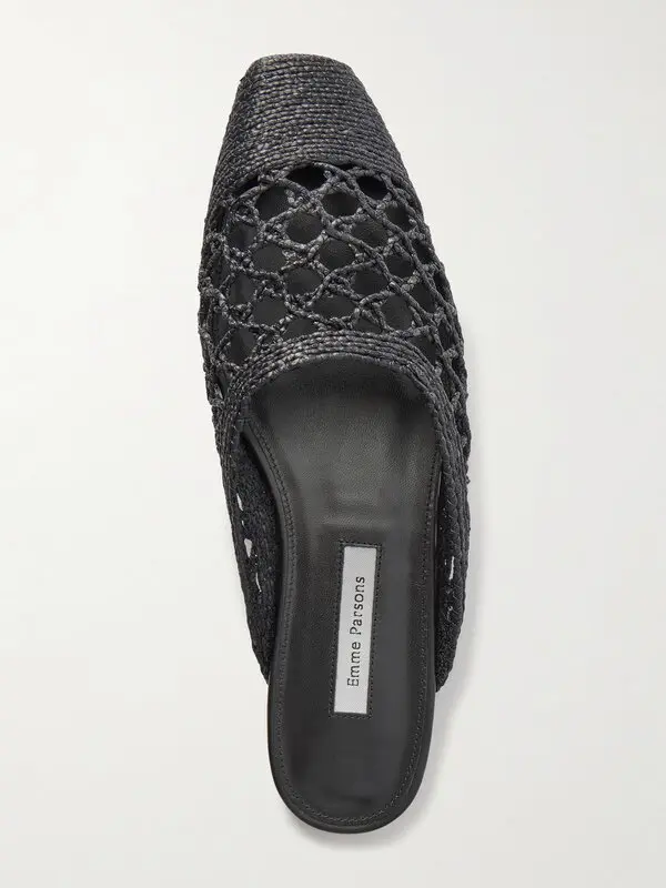 EMME PARSONS Woven Raffia Mules