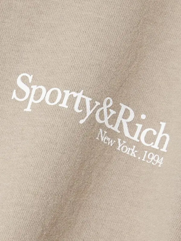 SPORTY & RICH Printed Cotton-jersey T-shirt