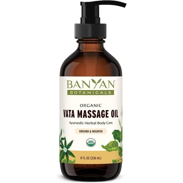 BANYAN BOTANICALS Vata Massage Oil Organic 8 Ounces - One-color