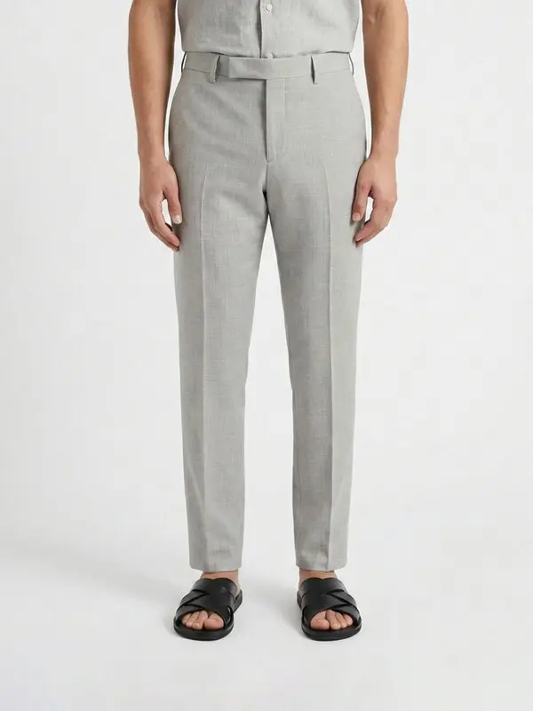 PT TORINO Virgin Wool Slim Fit Trousers - Gnawed Blue