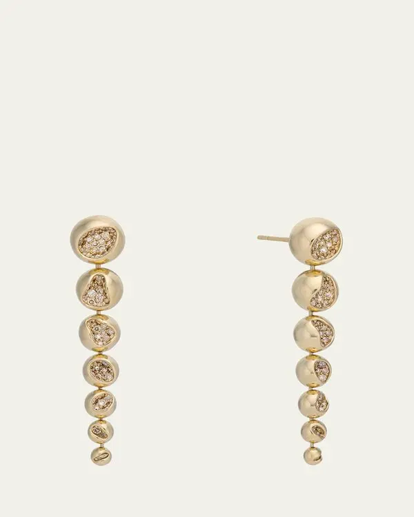 JV INSARDI Large Vibrations Champs Dangle Earrings - Champagne