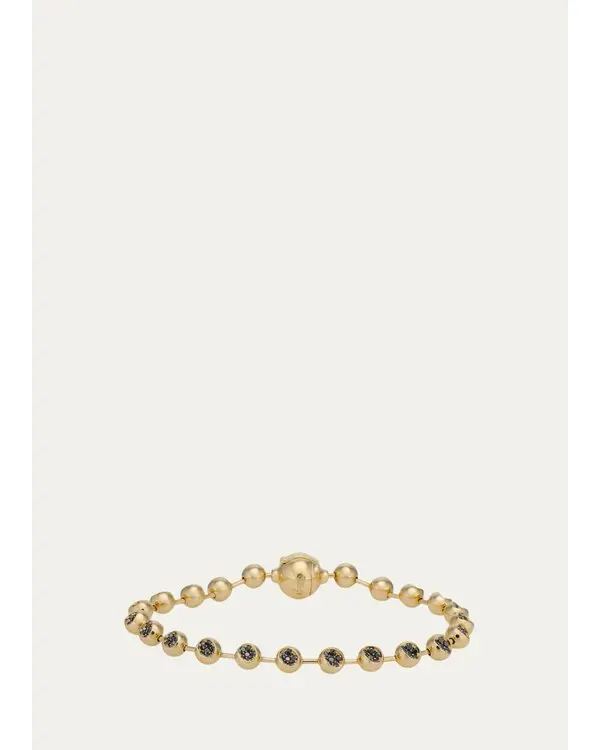 JV INSARDI Sapphire And Yellow Beaded Bracelet - Gold