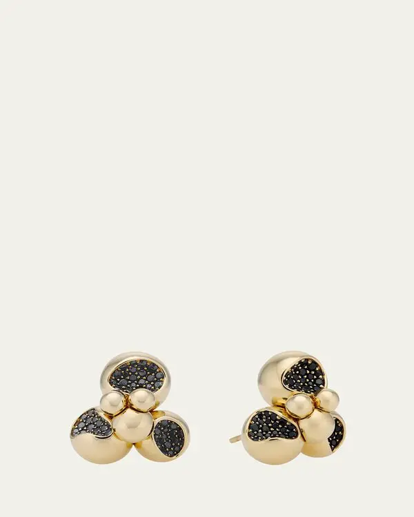 JV INSARDI Large Cluster Earrings - Black