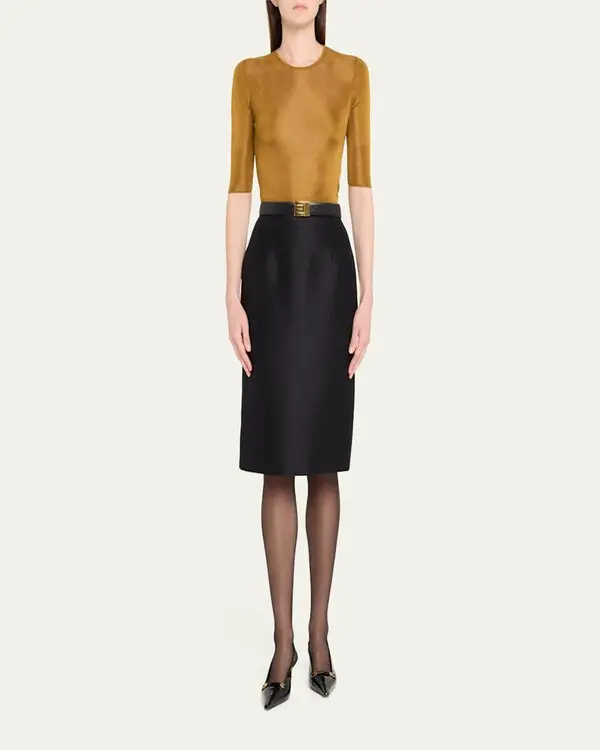Saint Laurent Knit Top With Logo Detail