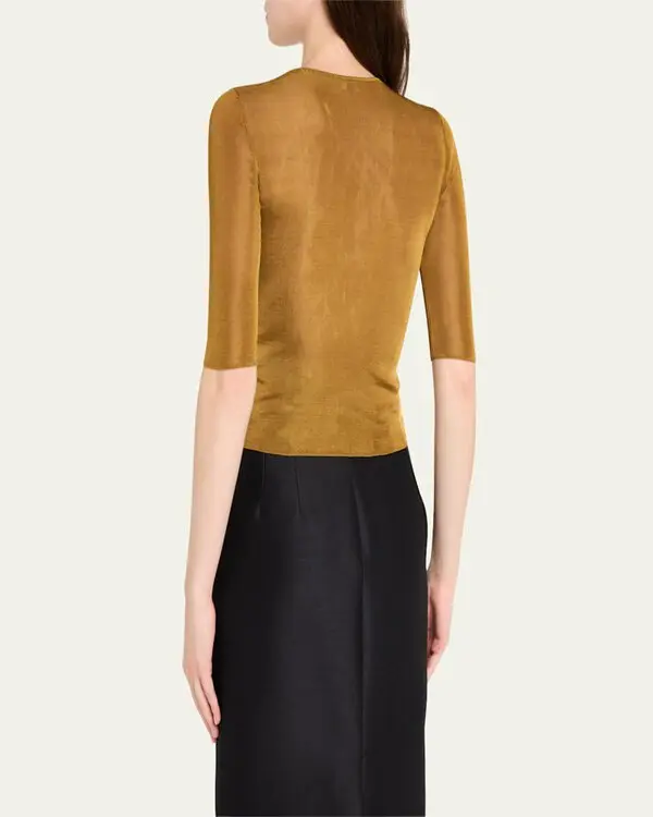 Saint Laurent Knit Top With Logo Detail