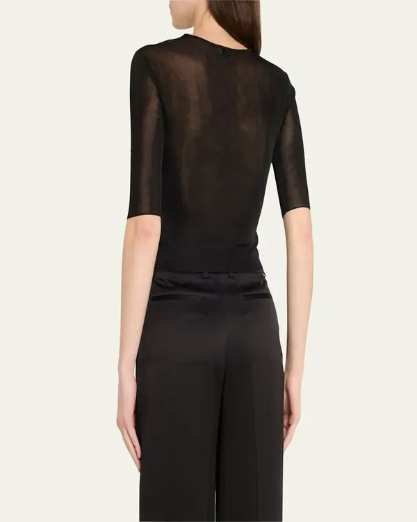Saint Laurent Knit Top With Logo Detail