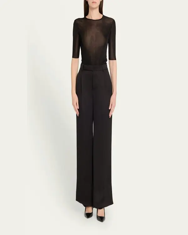 Saint Laurent Knit Top With Logo Detail