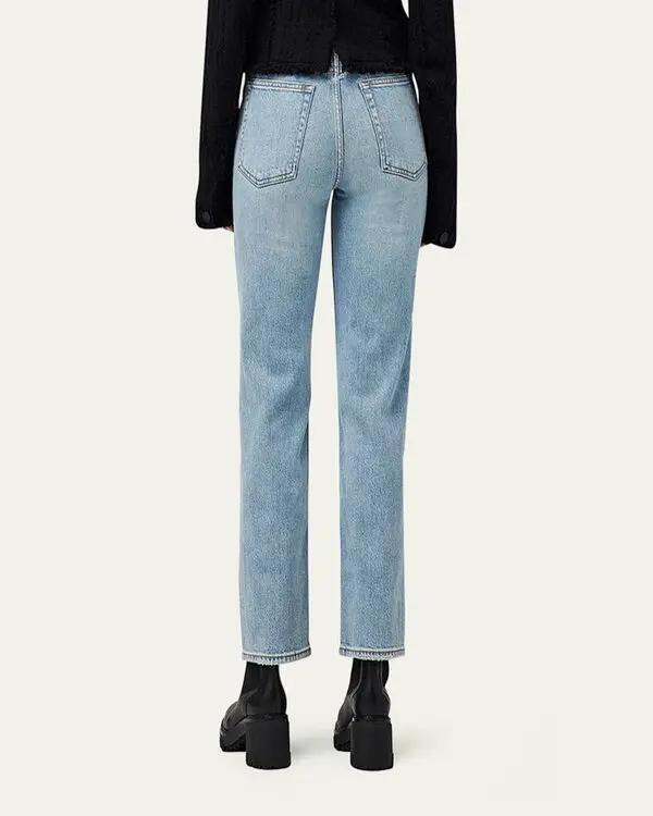 Rag & Bone Harlow Mid-rise Ankle Straight Jeans - Lou