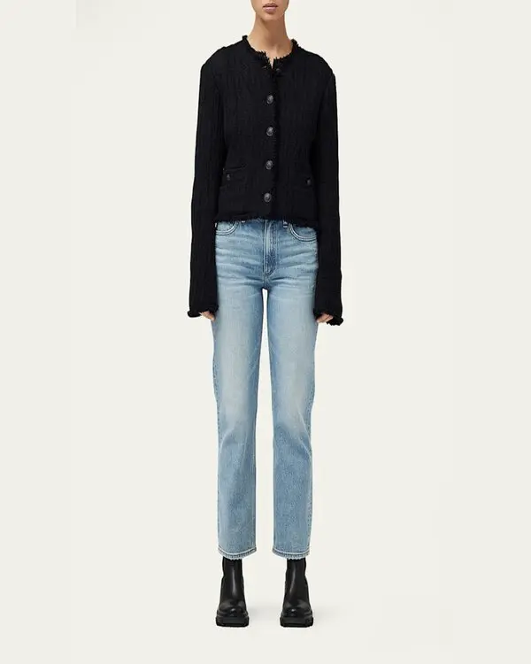 Rag & Bone Harlow Mid-rise Ankle Straight Jeans - Lou