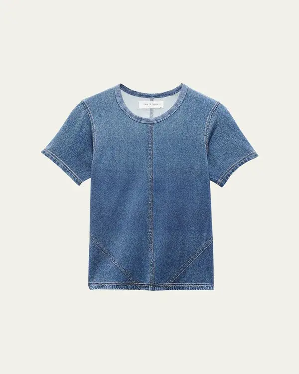 Rag & Bone Miramar Jersey Baby Tee - Cosmos