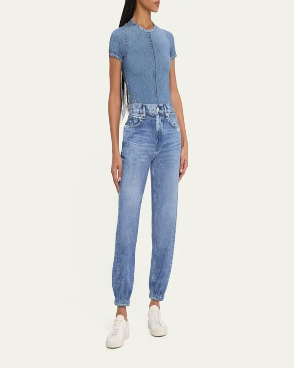 Rag & Bone Miramar Jersey Baby Tee - Cosmos