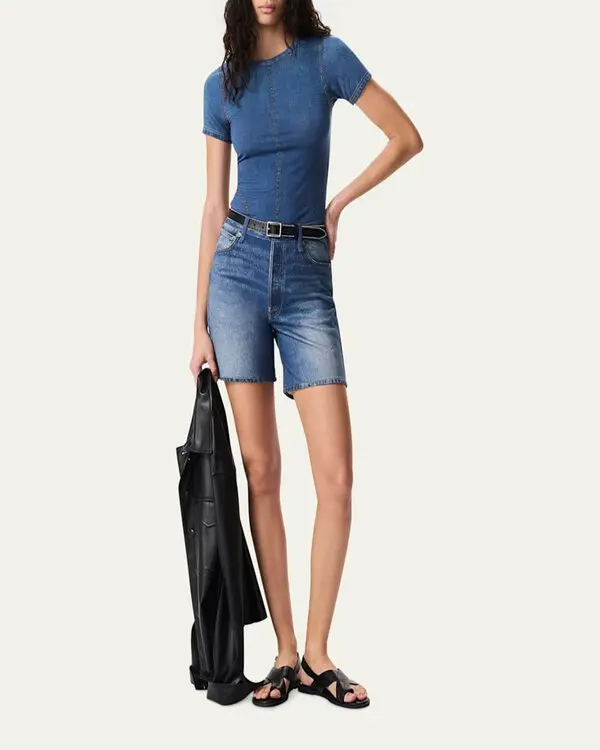 Rag & Bone Miramar Jersey Baby Tee - Cosmos