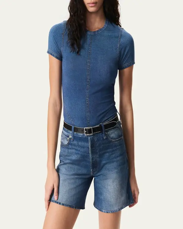 Rag & Bone Miramar Jersey Baby Tee - Cosmos