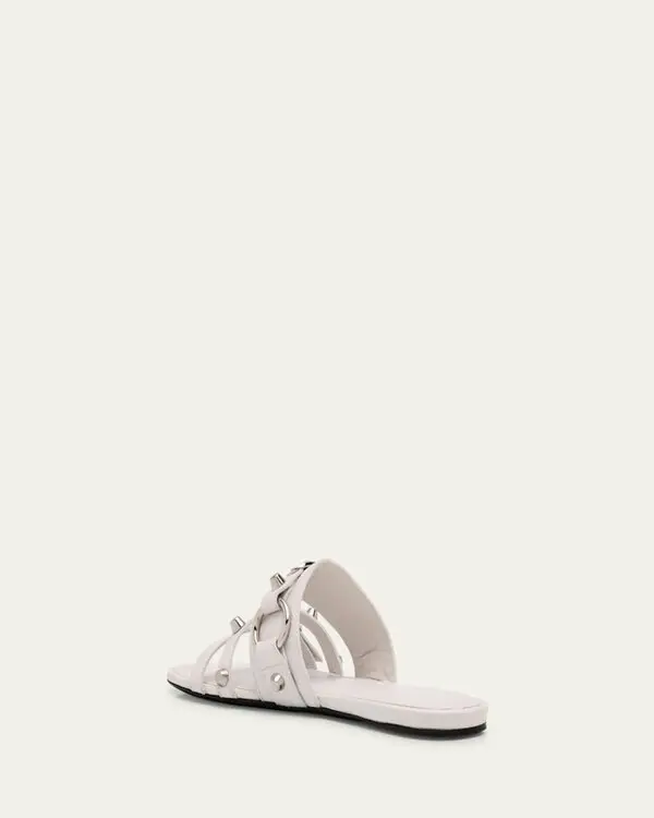 Balenciaga City Leather Triple-band Slide Sandals