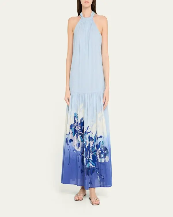 Kobi Halperin Daelia Floral Halter Maxi Dress