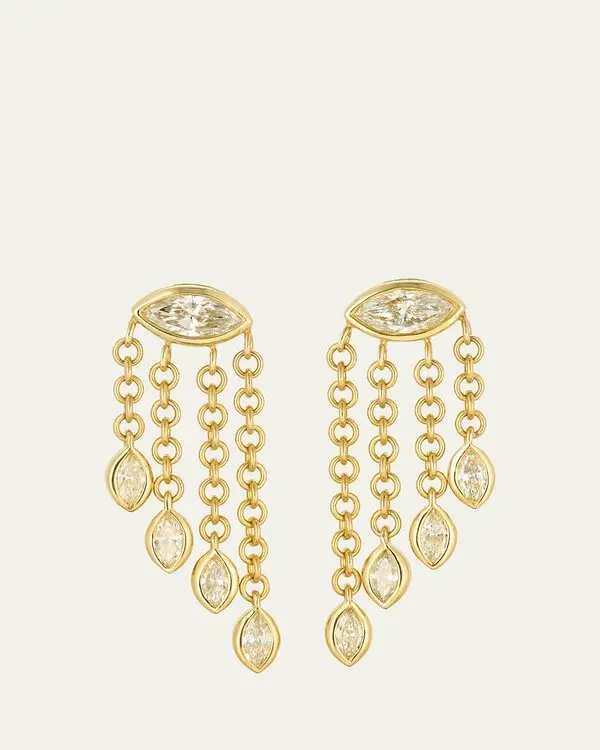 DARA KAYE Candy Drop Marquise Waterfall Stud Earrings - Yg